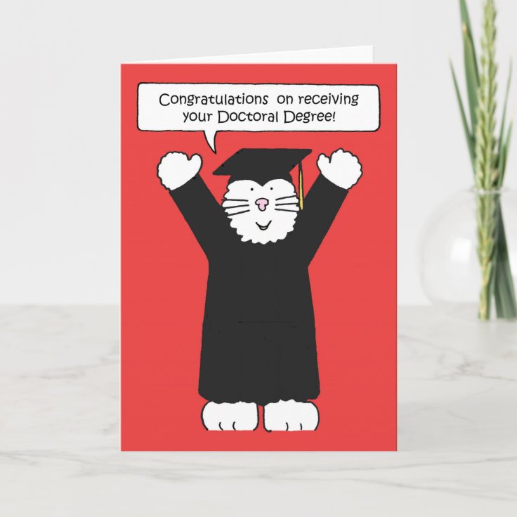 Doctoral Degree Congratulations Card | Zazzle