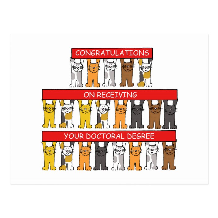 Doctoral Degree Congratulations Postcard | Zazzle.com
