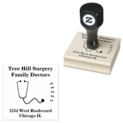 Doctors and medical practice rubber stamp | Zazzle