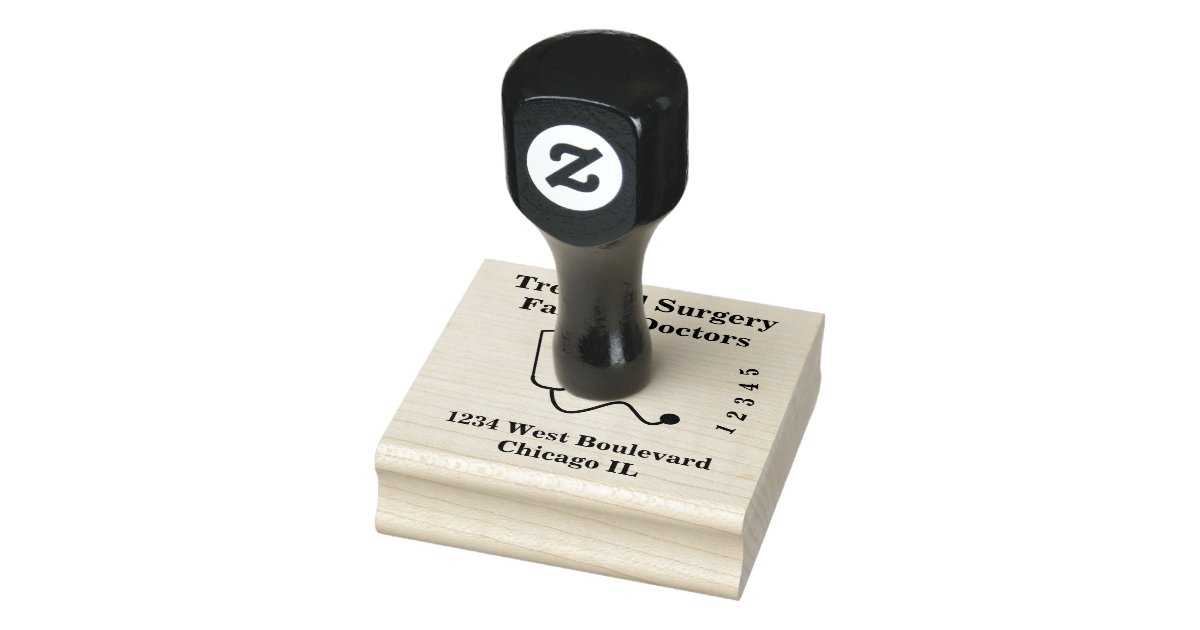 Doctors and medical practice rubber stamp | Zazzle