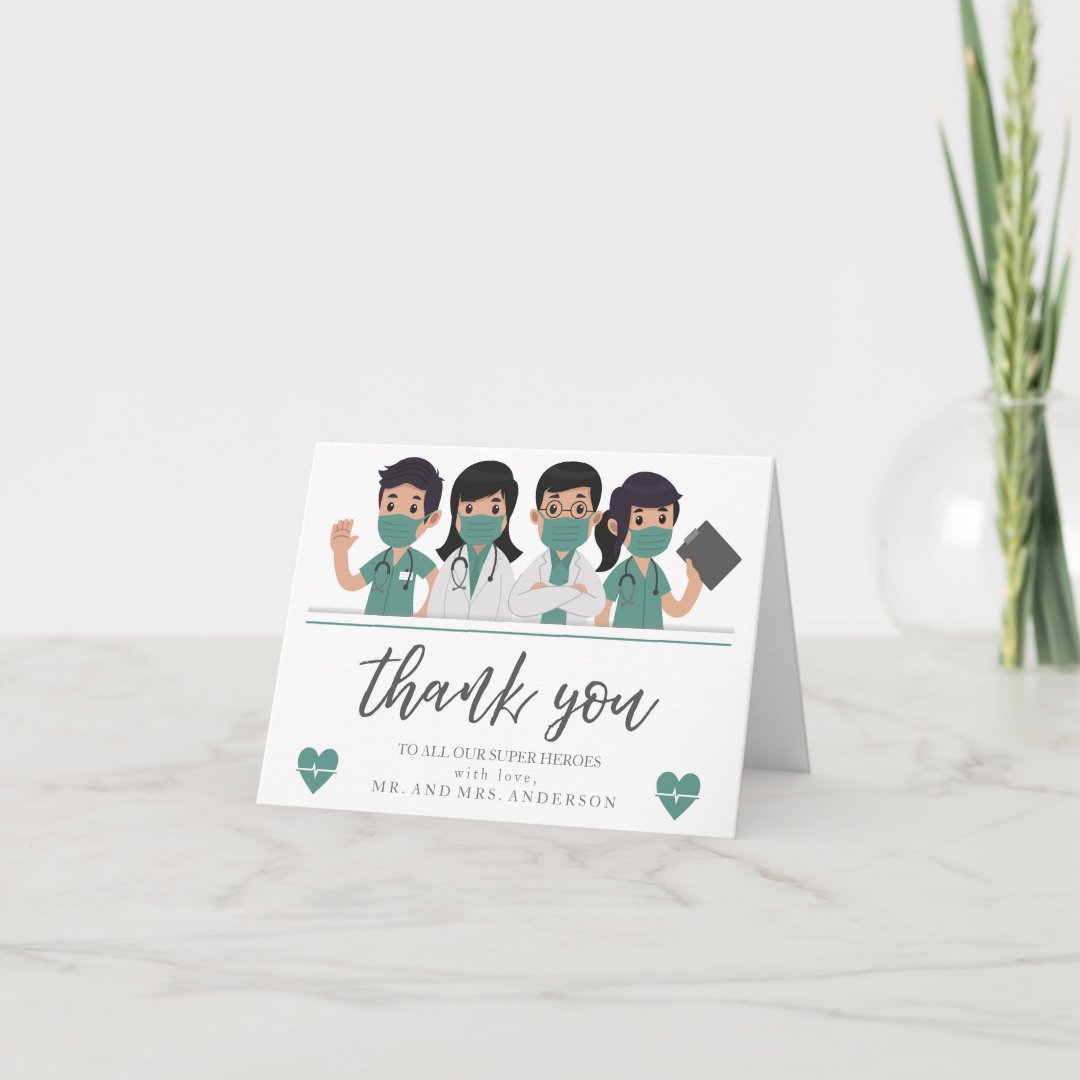 Doctors and Nurses Thank you card | Zazzle