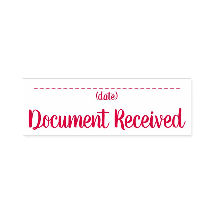 "Document Received" Rubber Stamp | Zazzle