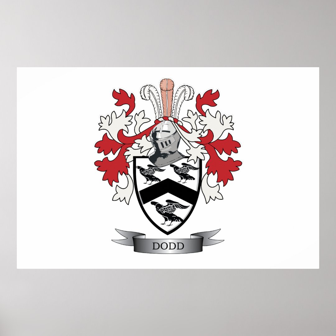 Dodd Family Crest Coat of Arms Poster | Zazzle