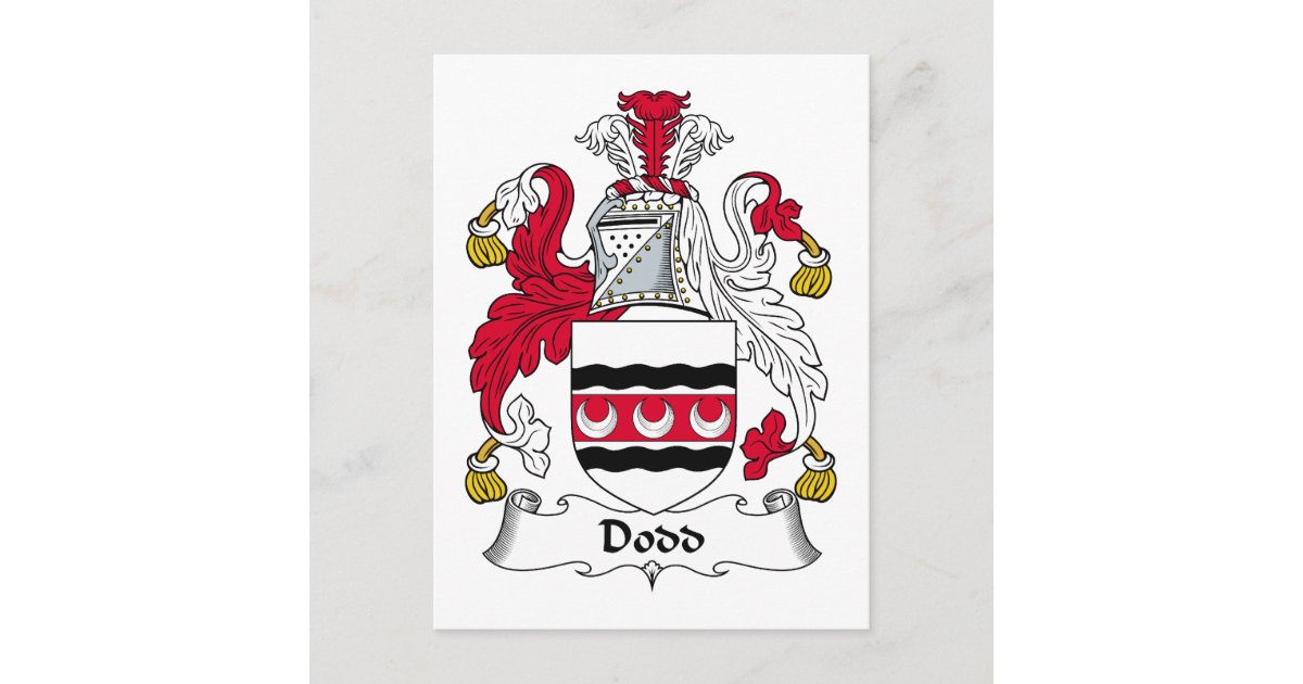 Dodd Family Crest Postcard | Zazzle
