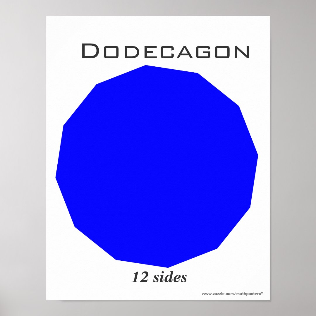 Dodecagon Poster of Polygon | Zazzle