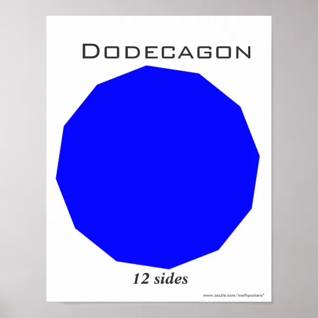 Dodecagon Poster of Polygon | Zazzle