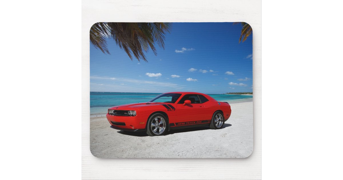Dodge Challenger Beach Mouse Pad | Zazzle