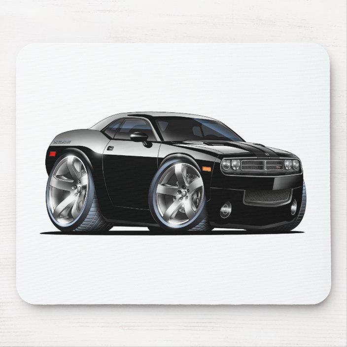 Dodge Challenger Black Car Mouse Pad | Zazzle.com
