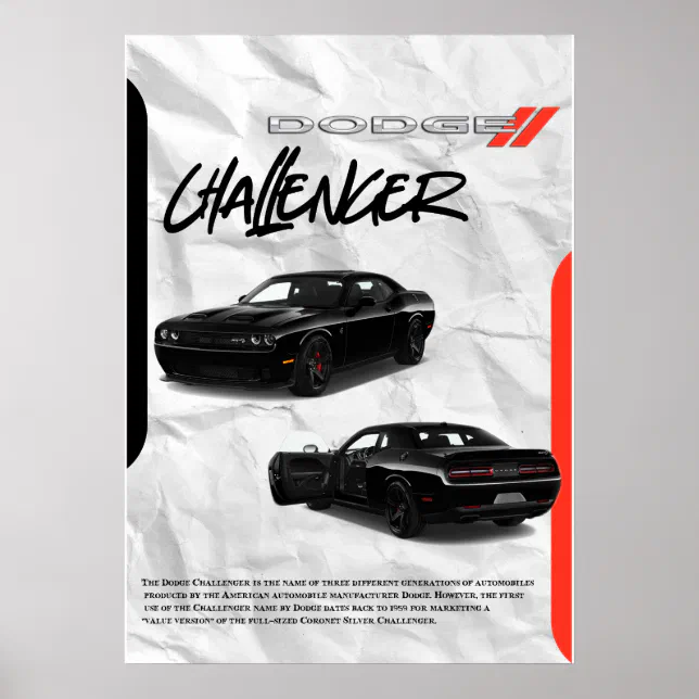 Dodge Challenger Poster | Zazzle