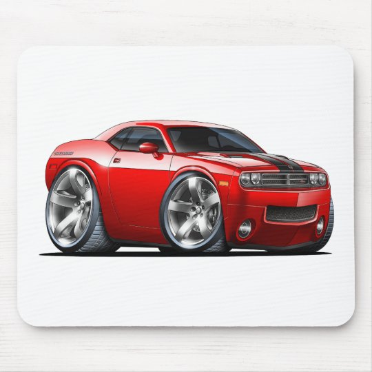 Dodge Challenger Red Car Mouse Pad | Zazzle.com