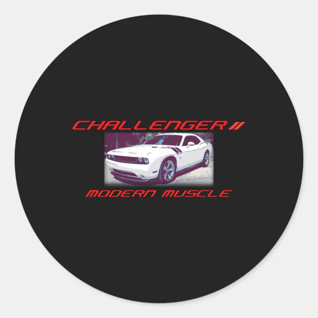 Dodge Challenger Rt Coon Style Classic Round Sticker | Zazzle