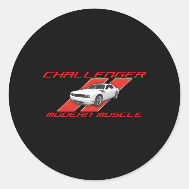 Dodge Challenger Rt Modern Muscle Classic Round Sticker | Zazzle