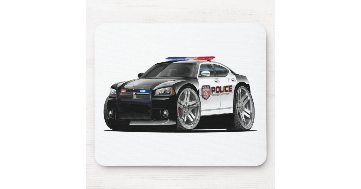 Dodge Charger Police Car Mouse Pad | Zazzle