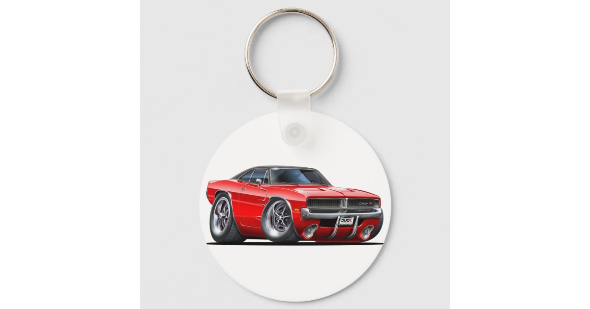 Dodge Charger Red Car Keychain | Zazzle