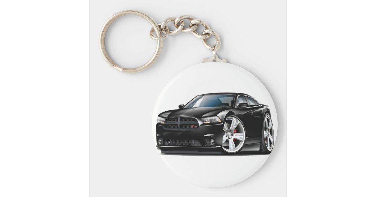 Dodge Charger RT Black Car Keychain | Zazzle.com