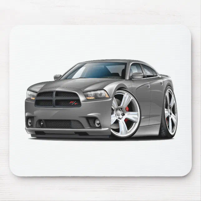 Dodge Charger RT Grey Car Mouse Pad | Zazzle