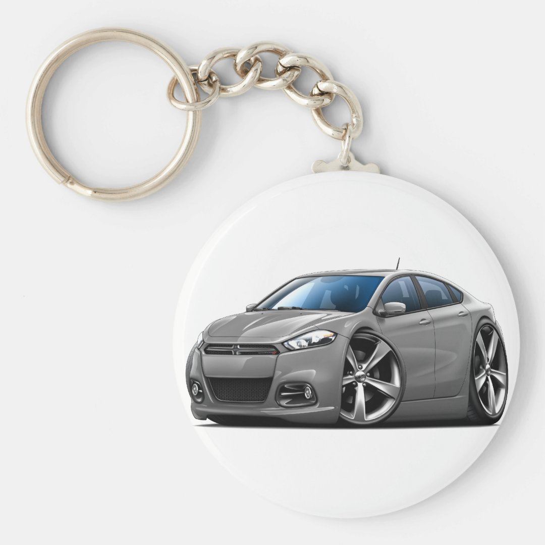 Dodge Dart Grey Car Keychain | Zazzle