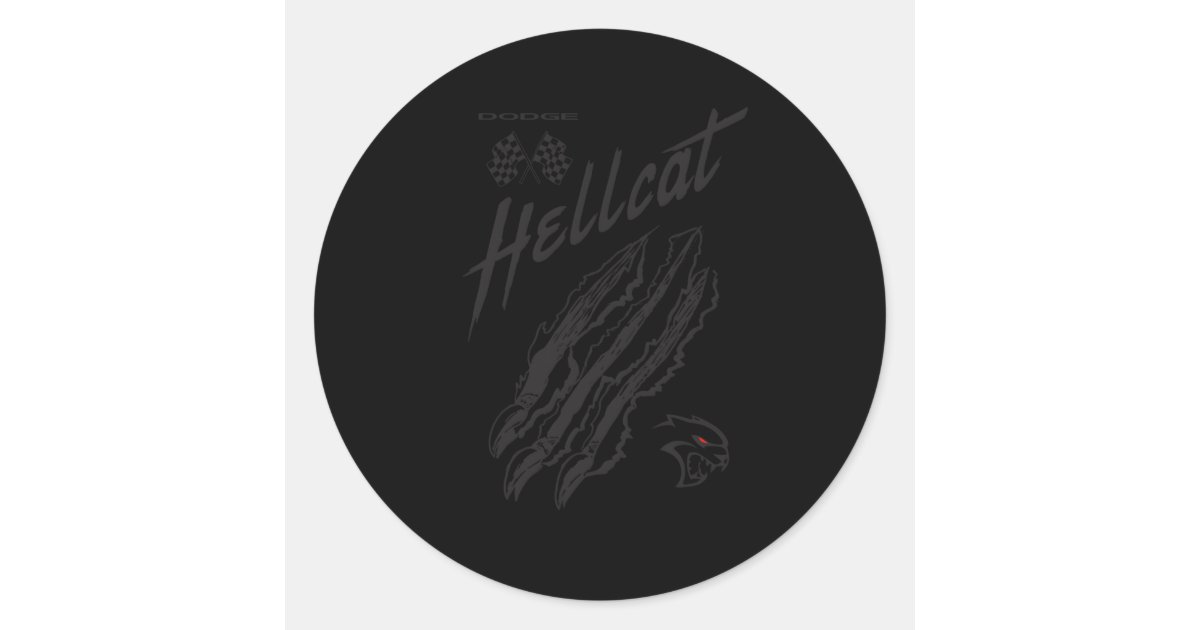 Dodge Racing Hellcat Classic Round Sticker | Zazzle