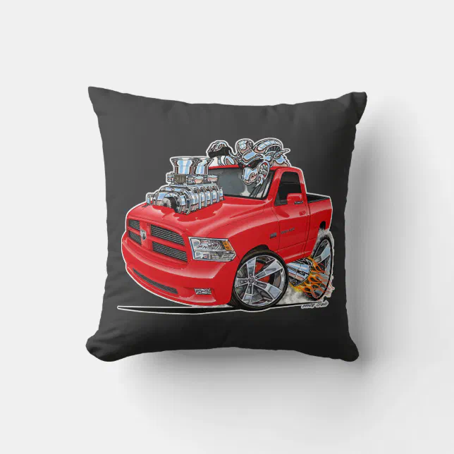 Dodge Ram red 1500 pickup Truck Throw Pillow | Zazzle