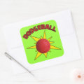 Dodgeball Square Sticker | Zazzle
