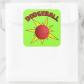 Dodgeball Square Sticker | Zazzle