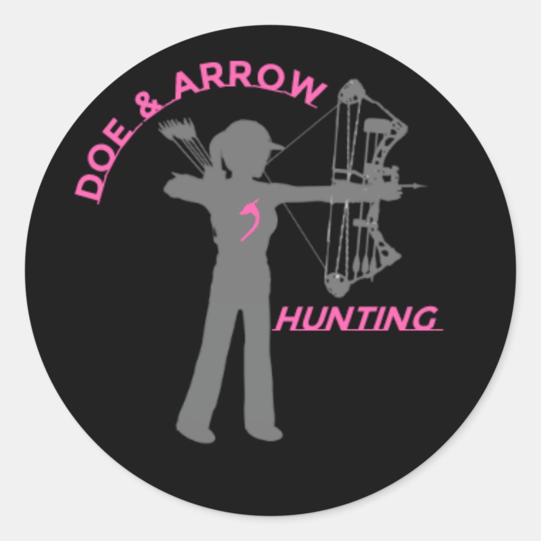Doe and Arrow Decal Classic Round Sticker | Zazzle
