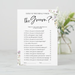 Does The Bride Really Know The Groom Game Invitation | Zazzle