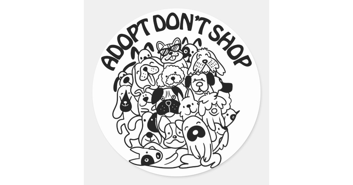 Dog Adoption Rescue Sticker | Zazzle