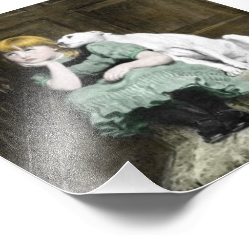 Dog Adoring Girl Photo Print | Zazzle