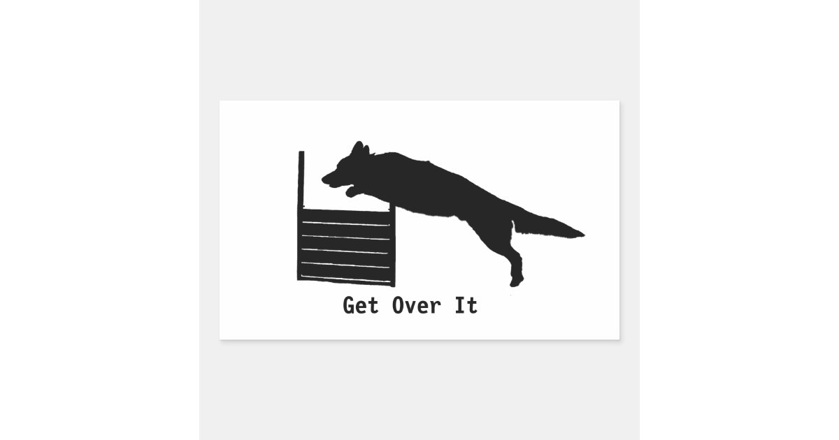 Dog Agility Rectangular Sticker | Zazzle