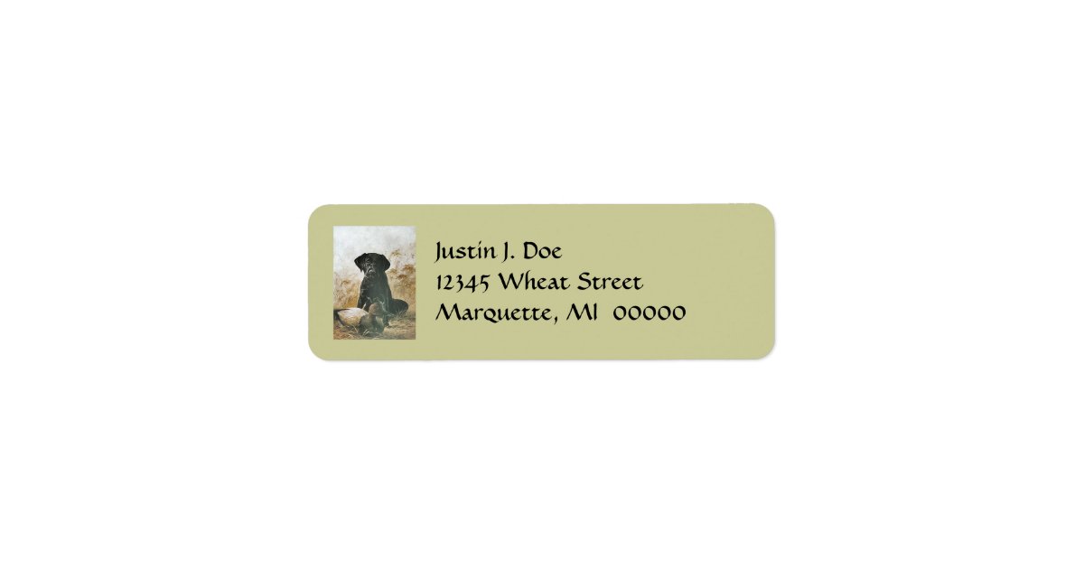 Dog Anxious Labrador & Duck Decoy Address Labels | Zazzle