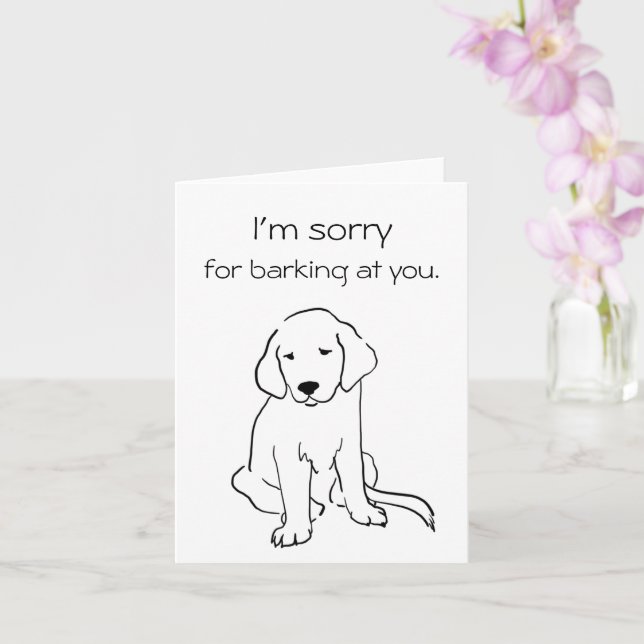 Custom Text Greeting Card Personalised Sorry Card With Sad Dog Design ...
