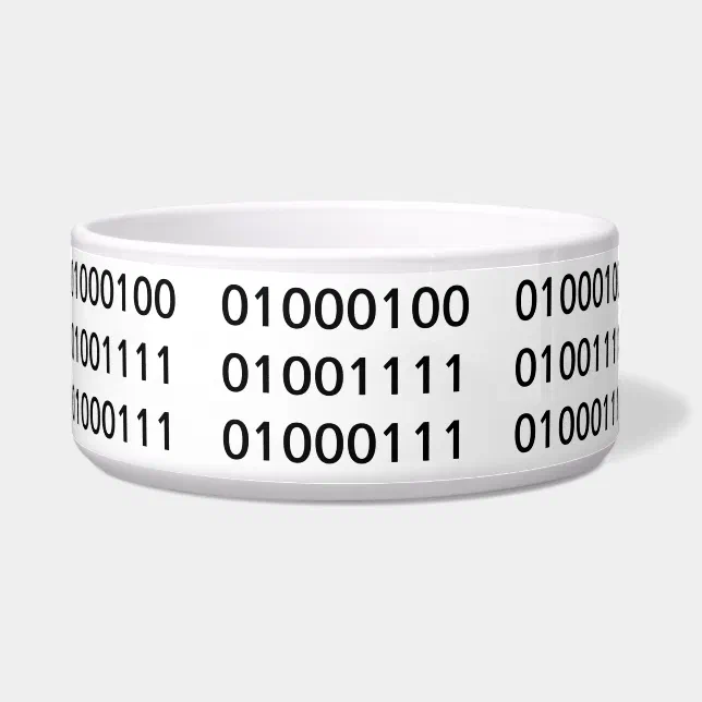 DOG Binary Bowl | Zazzle