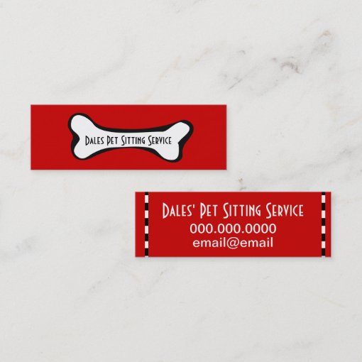 Dog Bone Graphic Business Card | Zazzle