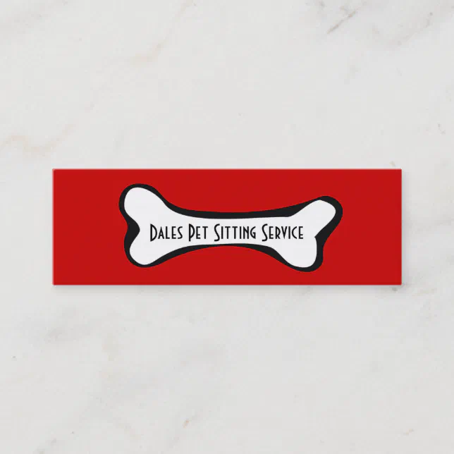 Dog Bone Graphic Business Card | Zazzle