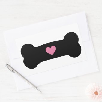 Dog Bone Rectangular Sticker | Zazzle