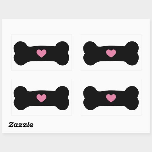 Dog Bone Rectangular Sticker | Zazzle