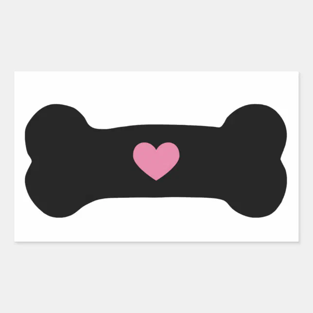 Dog Bone Rectangular Sticker | Zazzle