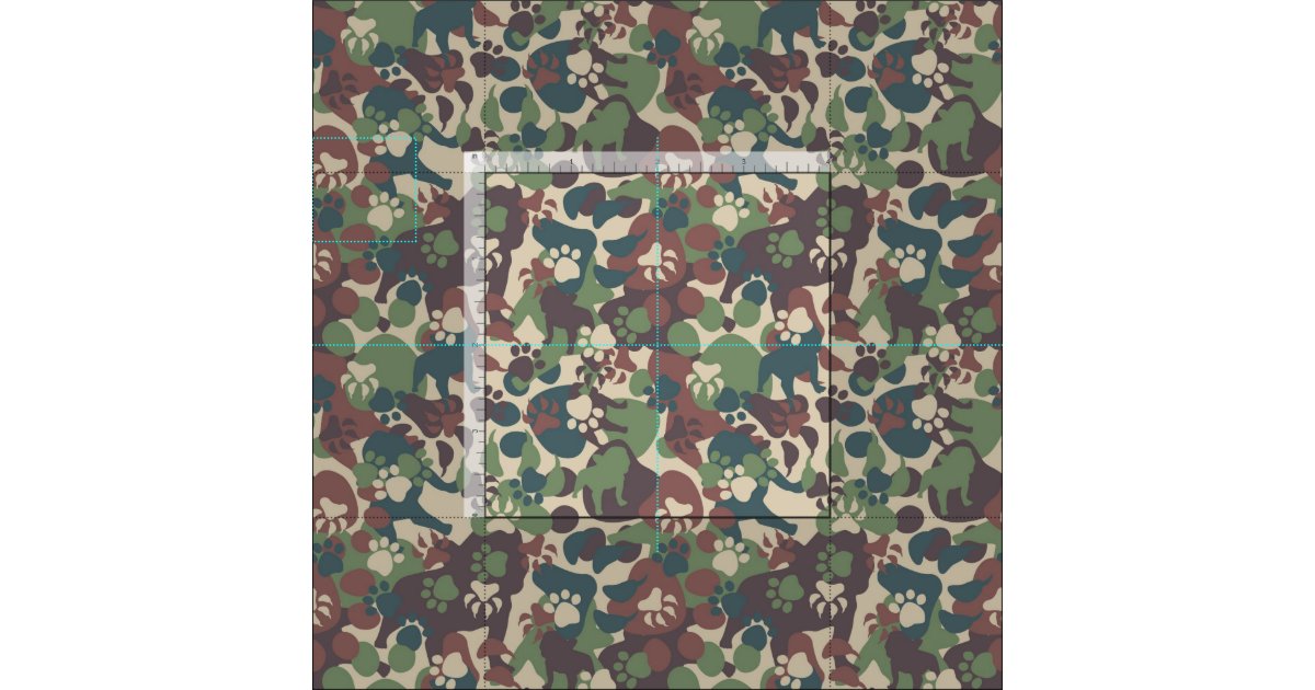 Dog Camouflage Pattern Fabric | Zazzle
