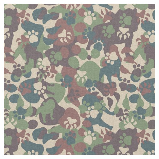 Dog Camouflage Pattern Fabric | Zazzle