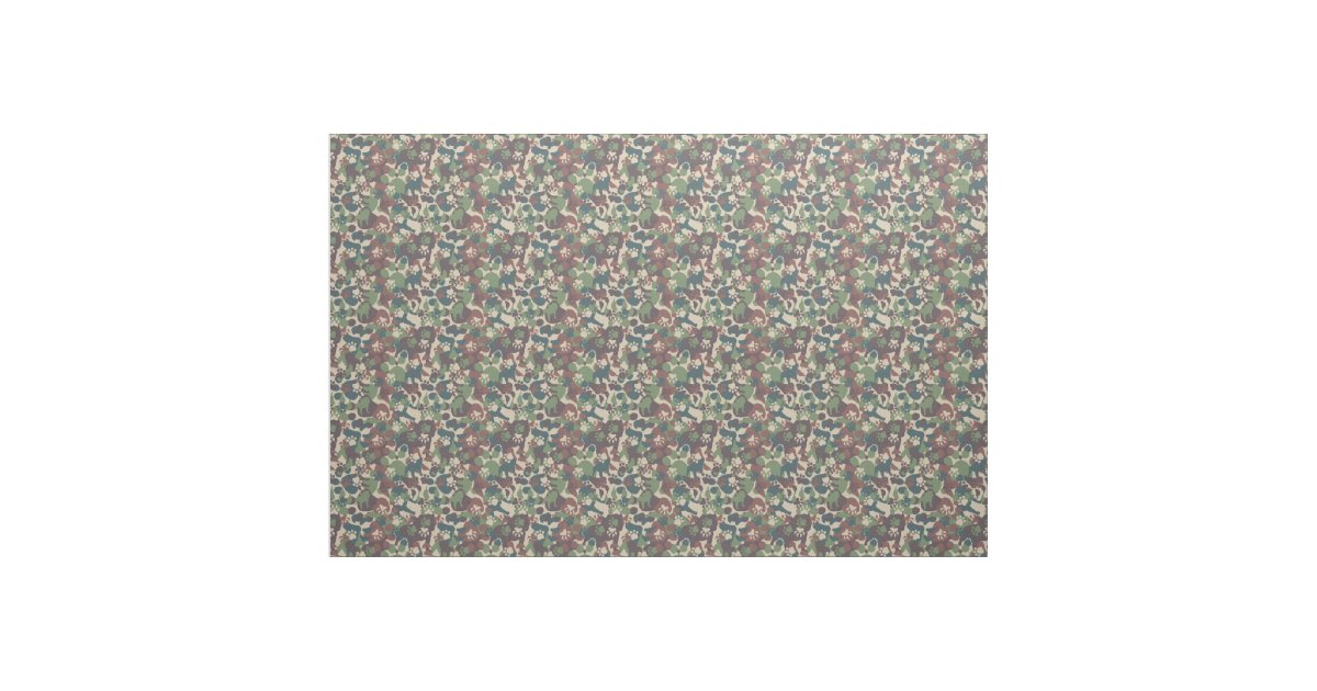 Dog Camouflage Pattern Fabric | Zazzle