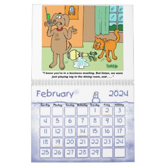 Dog Cartoon Calendar | Zazzle