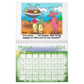 Dog Cartoon Calendar | Zazzle