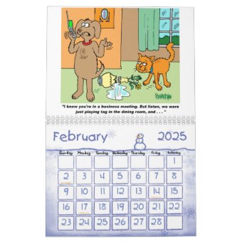 Dog Cartoon Calendar | Zazzle