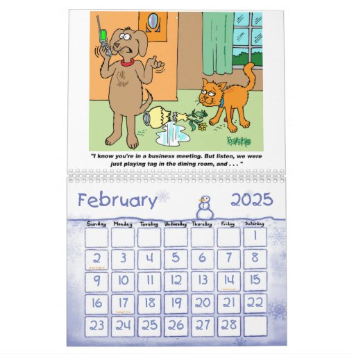 Dog Cartoon Calendar | Zazzle