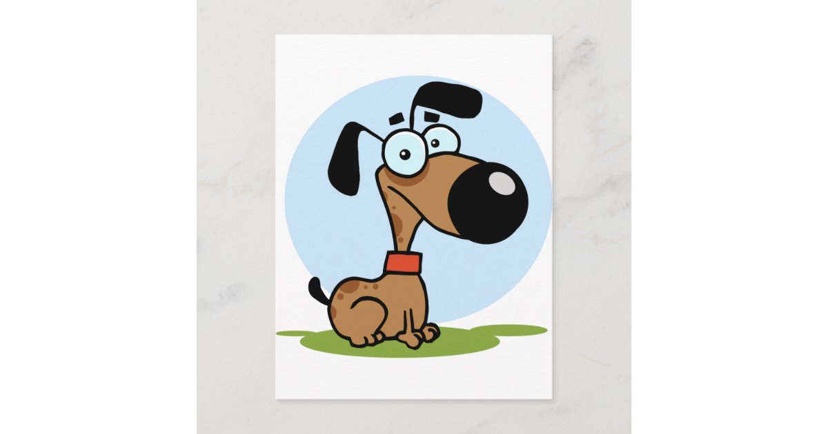 Dog cartoon character postcard | Zazzle