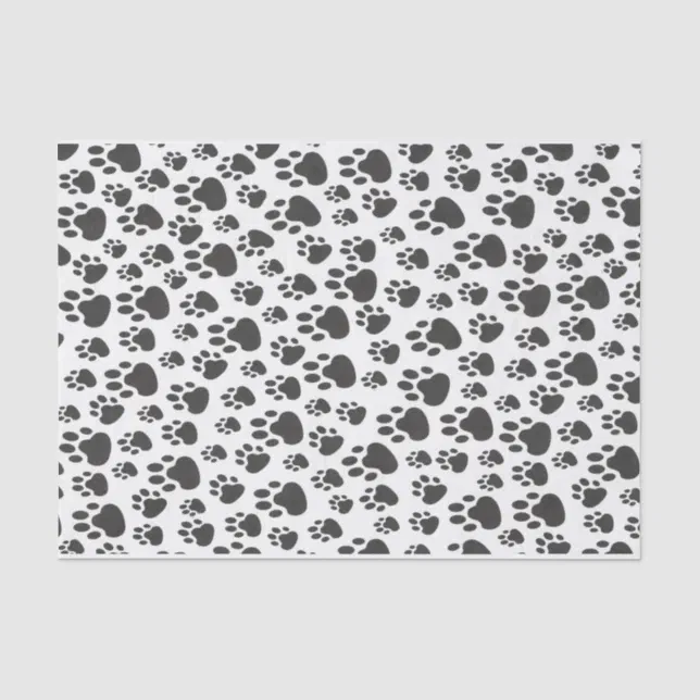 Dog Cat Paw print Animal lover Cute Tissue Paper | Zazzle