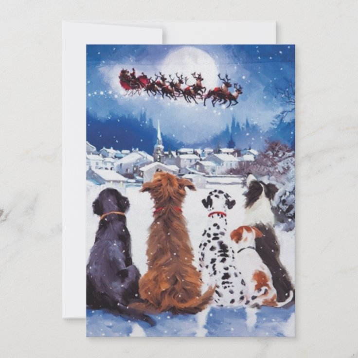 Dog, Christmas, Dogs, Rescue Dogs, Holiday, santa, Holiday Card | Zazzle