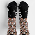 DOG DAD Personalized Cute Pet Photo Novelty Crew Socks | Zazzle