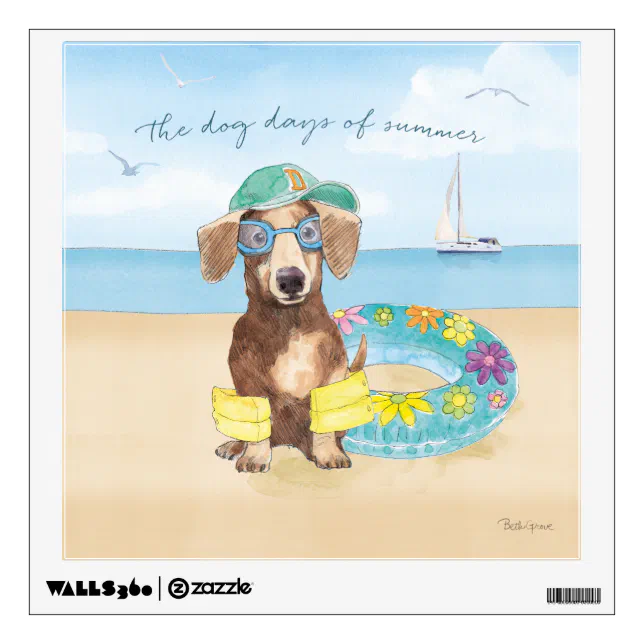 Dog Days of Summer Wall Decal | Zazzle